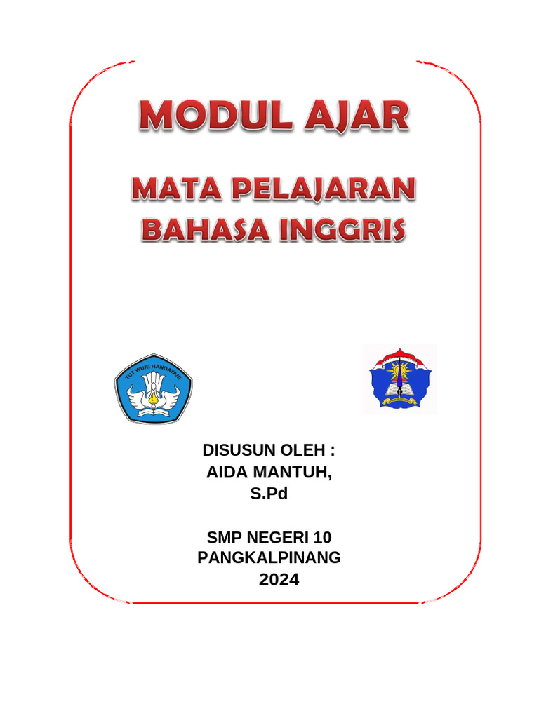 Modul Ajar Bahasa Inggris - Simple Past Tense - Fase D | PDF | Kajian Bahasa Asing
