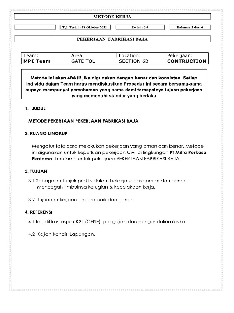 Metode Kerja Baja | PDF