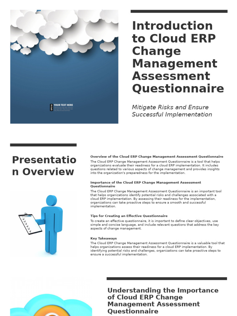 Introduction To Cloud ERP Change Management Assessment Questionnaire | PDF