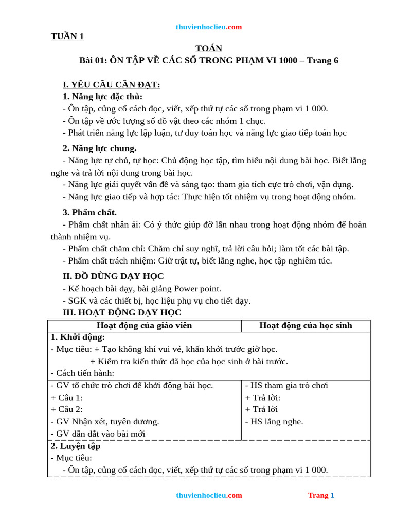 GA Toan 3 Canh Dieu HK1 | PDF