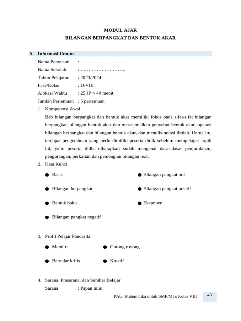 Modul Ajar Bab 2 | PDF