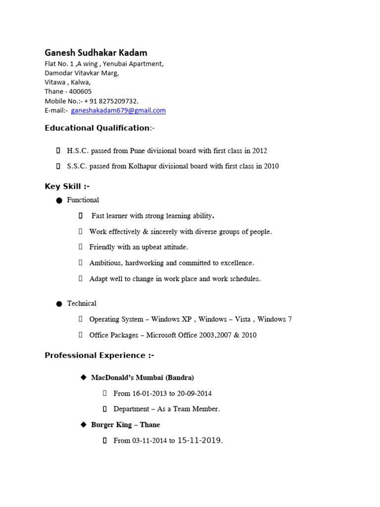 Ganesh Updated Resume | PDF