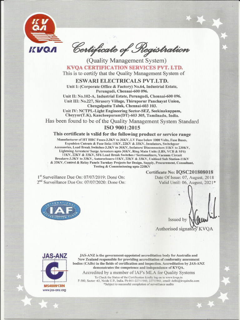 ISO - QMS - Aug 2021 | PDF