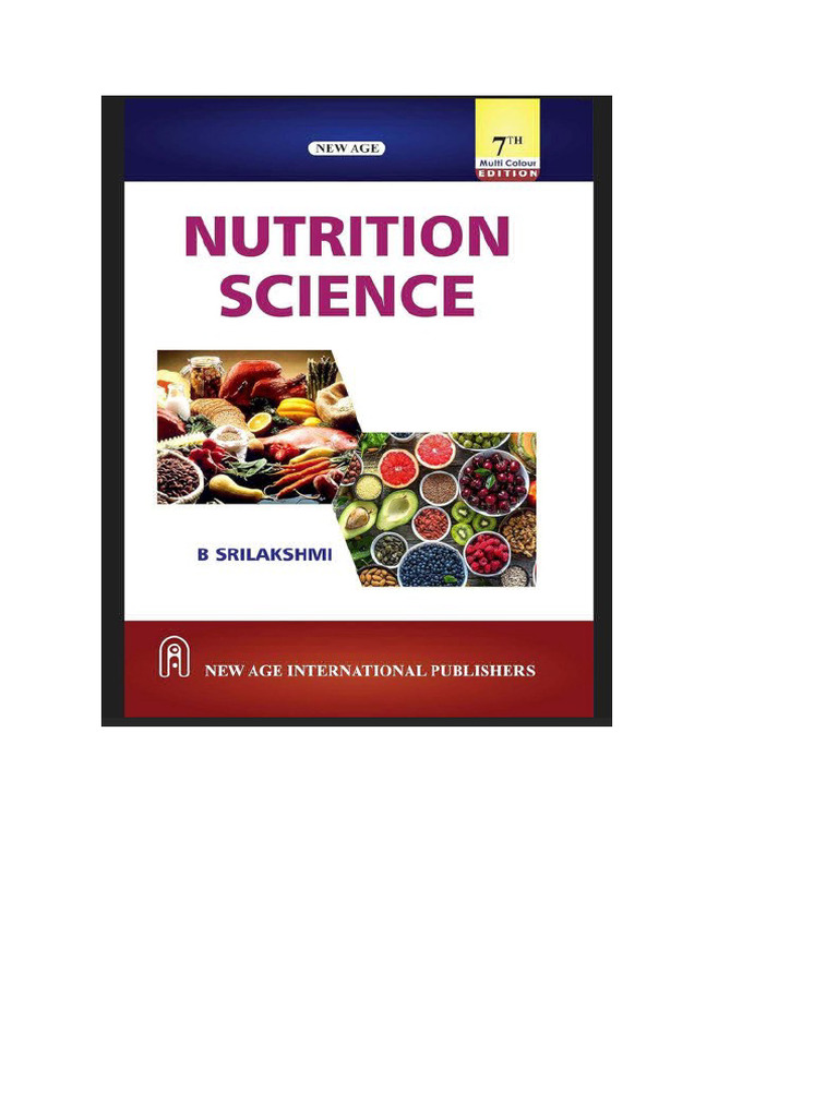 Nutrition Science by B Srilakshmi | PDF