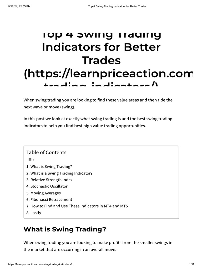 Best Swing Trading Indicators | PDF