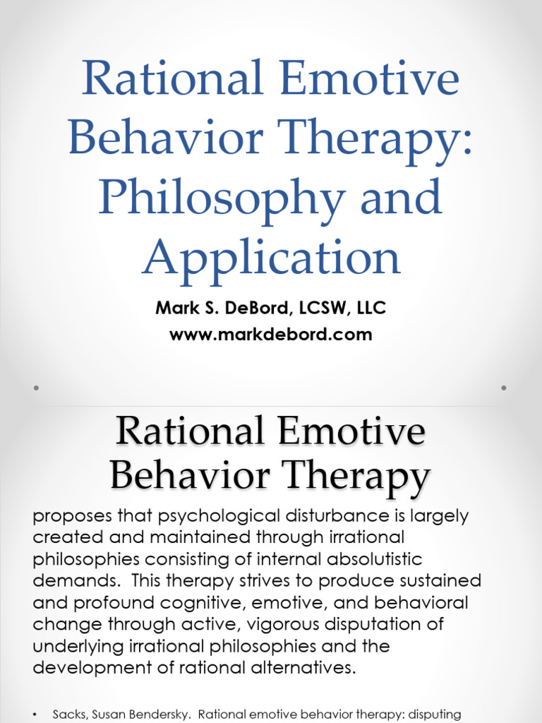 Rational Emotive Behavior Therapy 0316 | PDF