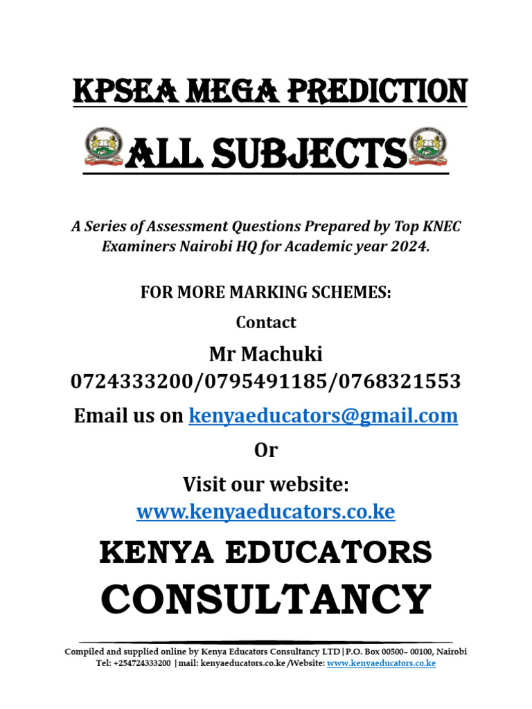 Kpsea 2024 Mega Prediction | PDF Kpsea 2024 Mega Prediction | PDF