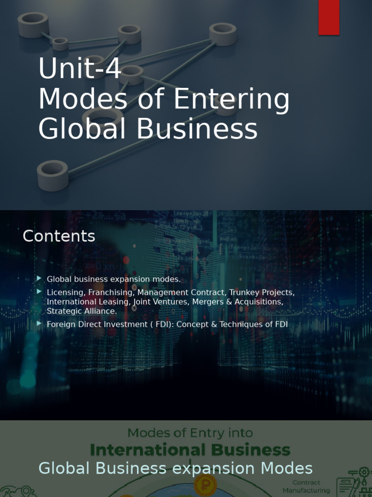 Unit 4 Emerging Global Business Issues Pdf Mergers And Acquisitions