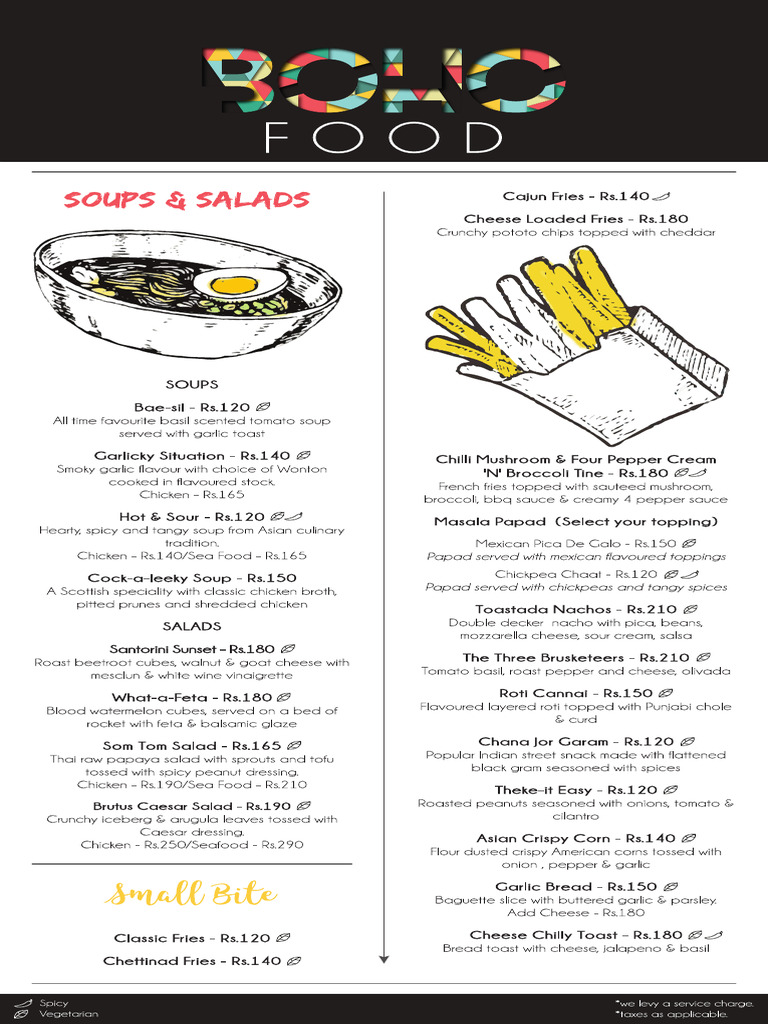Boho Food Menu | PDF