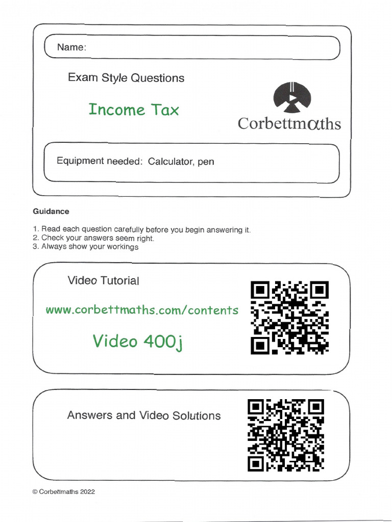 Income-Tax-Answers | PDF