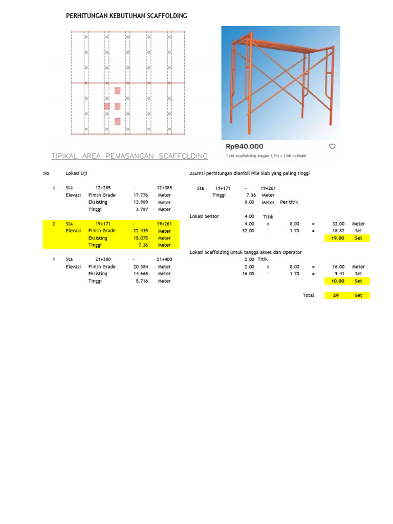 Perhitungan Scaffolding | PDF