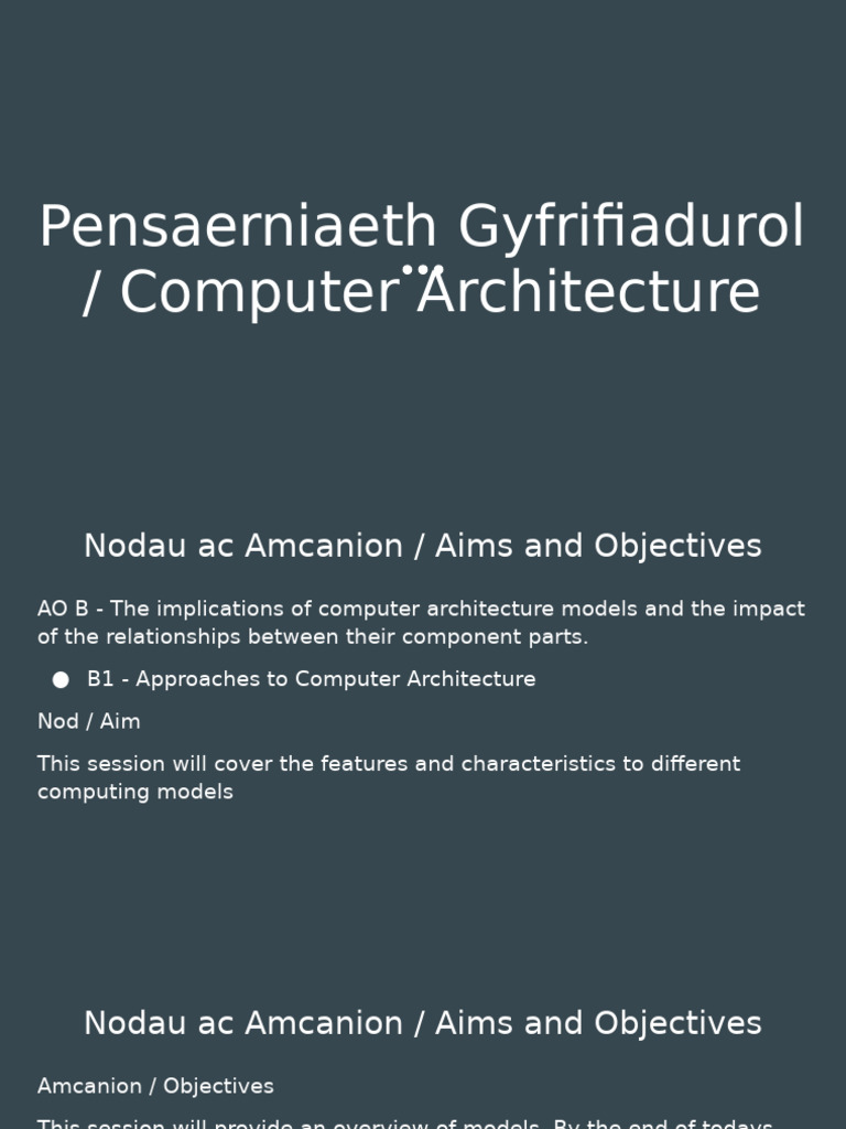 Lesson 3 - Computer Architectures | PDF