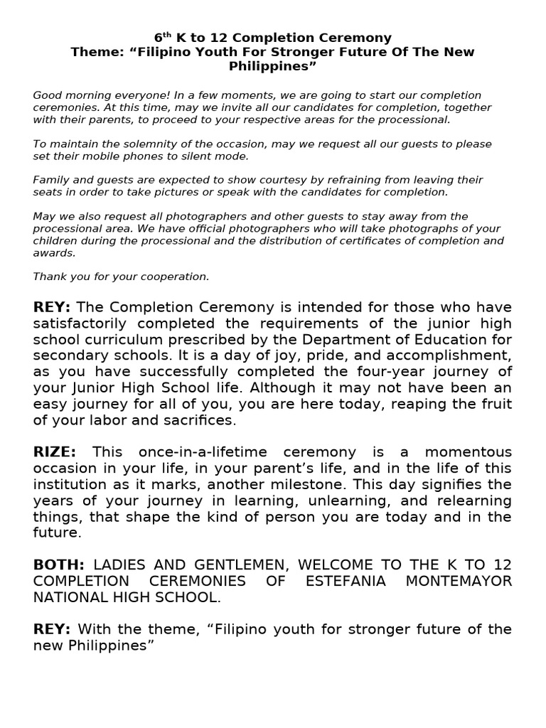 2024 COMPLETION-SCRIPT RIZEL REYNALD | PDF