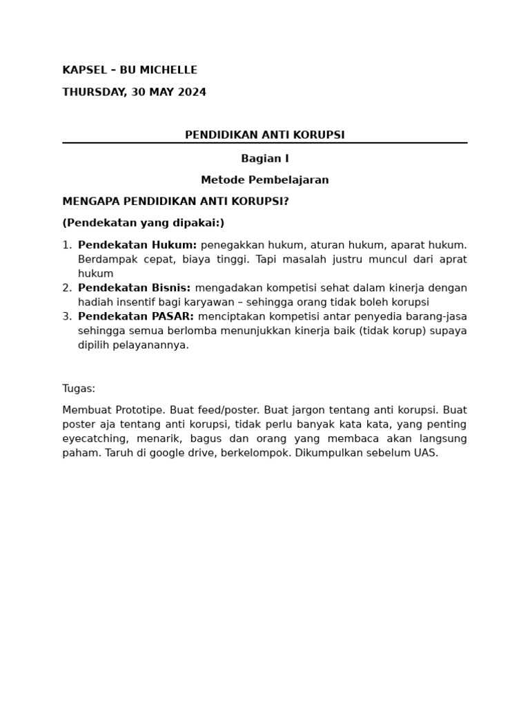 Bu Michelle UAS | PDF