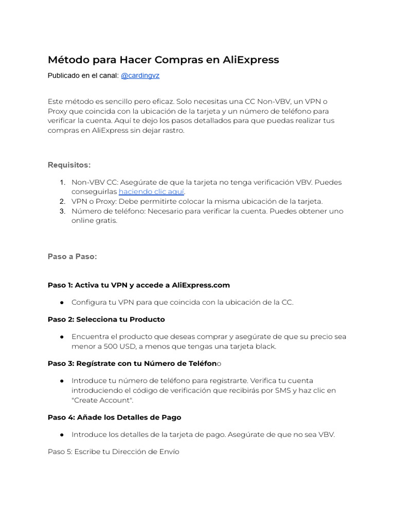Método para Hacer Compras en AliExpress | PDF