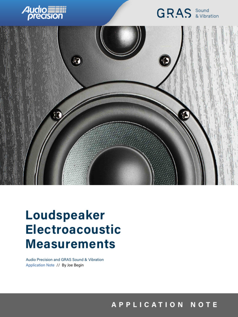 Loudspeaker Electroacoustic Measurements - Application Note | PDF