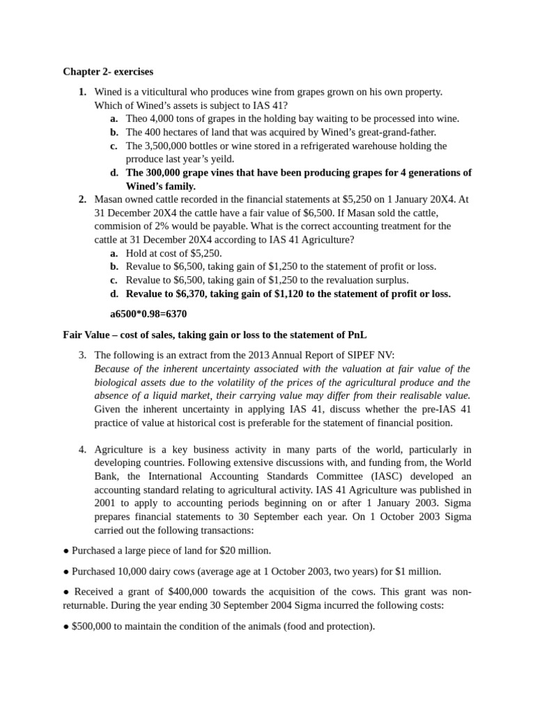 Chapter 2 Exercises | PDF Chapter 2 Exercises | PDF
