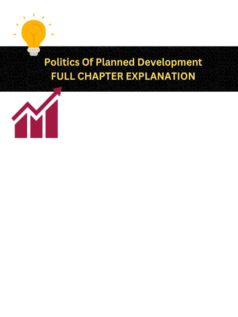 Politics of Planned Development Notes | PDF