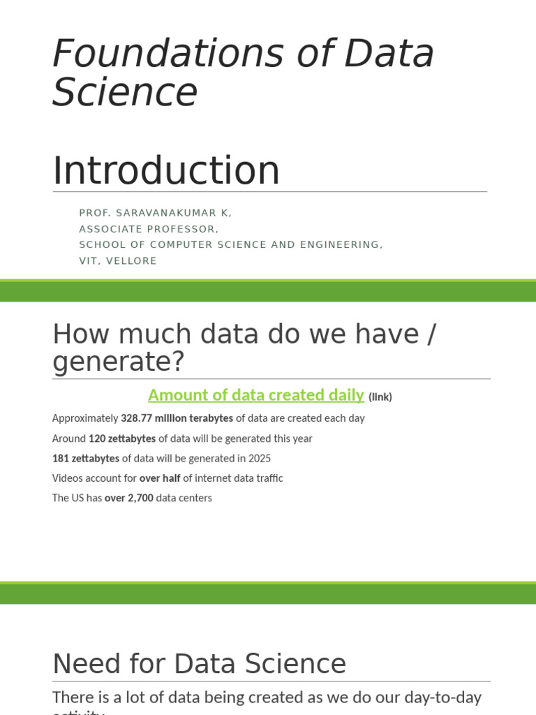 4-Module 1 - Data Science Context - What Is Data Science, Need For Data Science-04!01!2024 | PDF