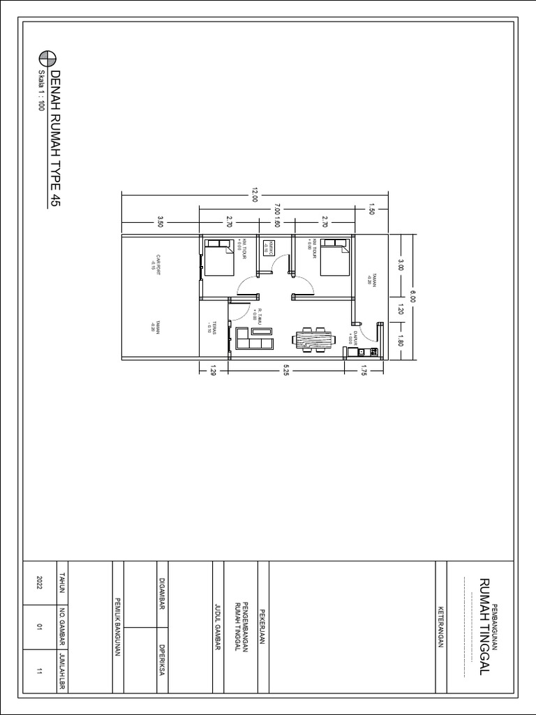 Denah RM 42 (6x7) | PDF