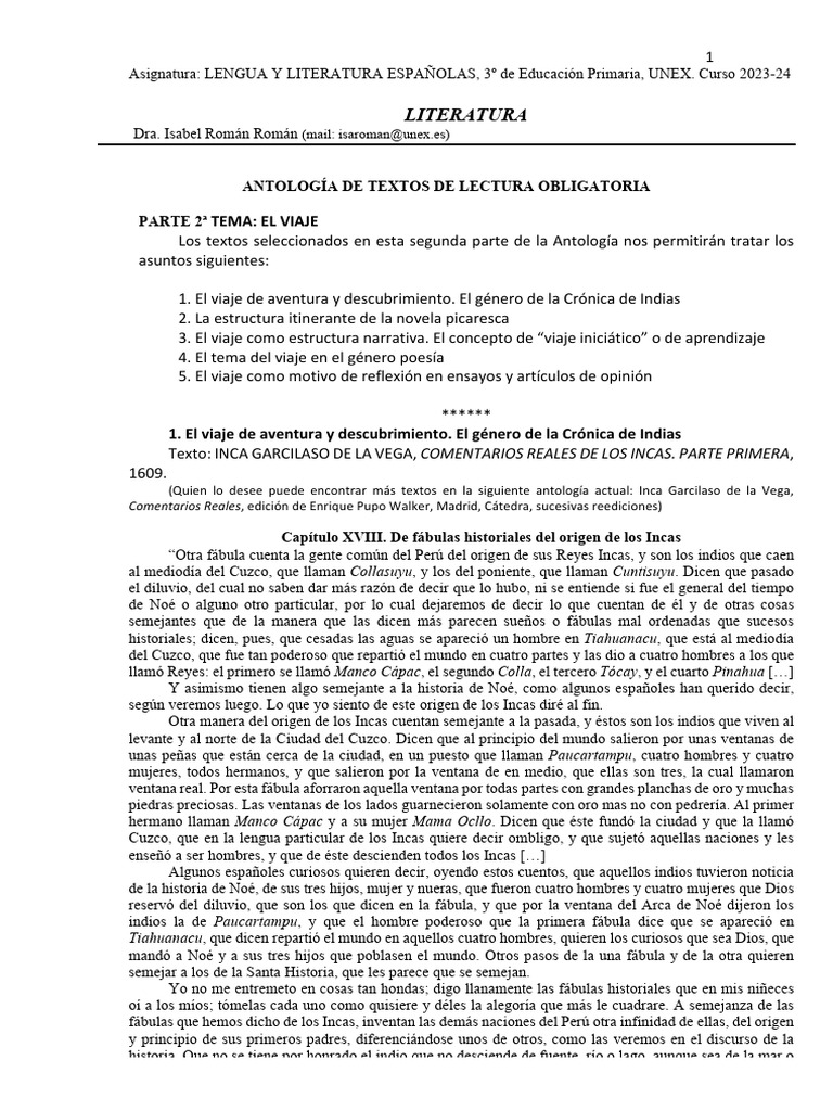 Bloque 2 Tema El Viaje | PDF