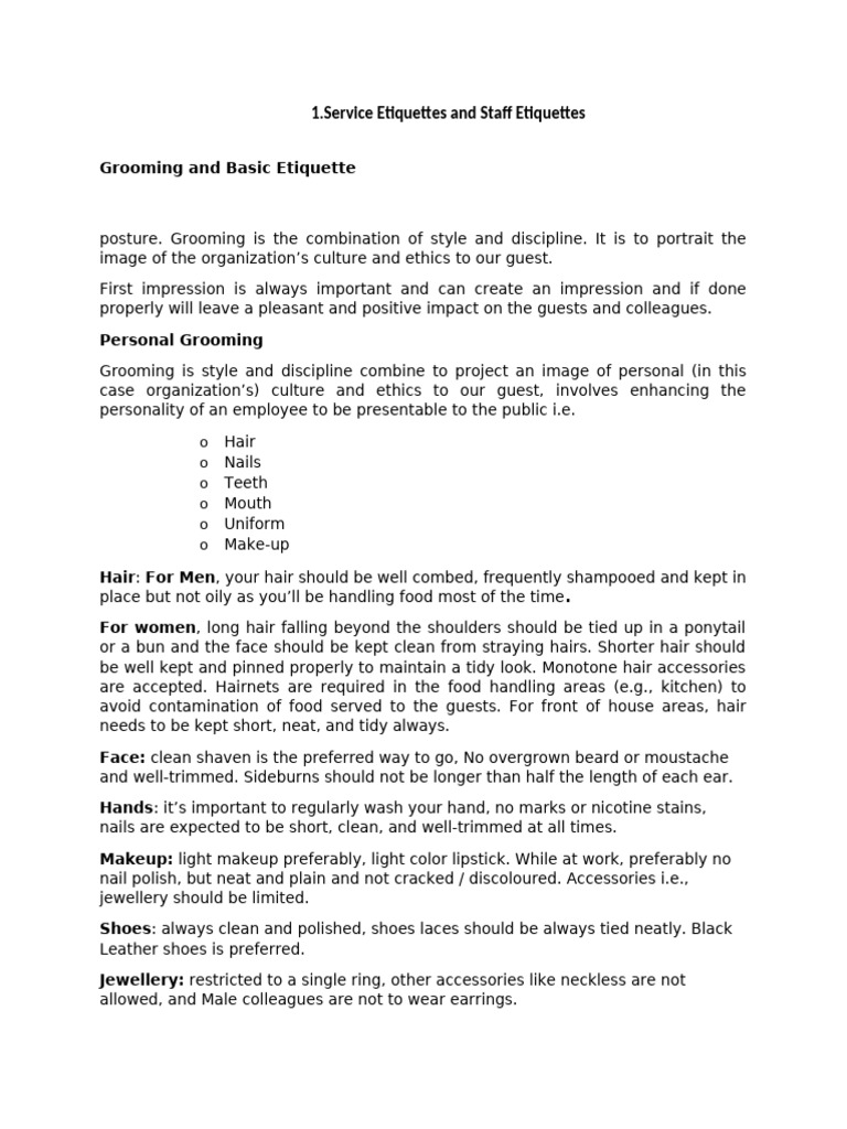 Gerbou FOH Trainings | PDF