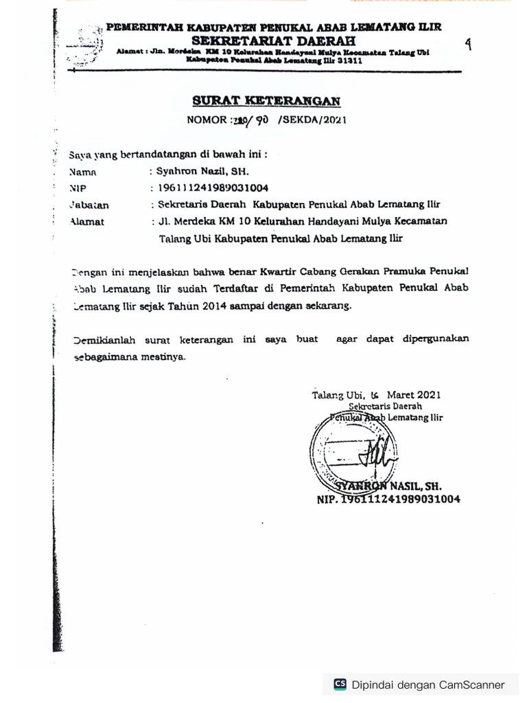 Izin Operasional Kwarcab | PDF