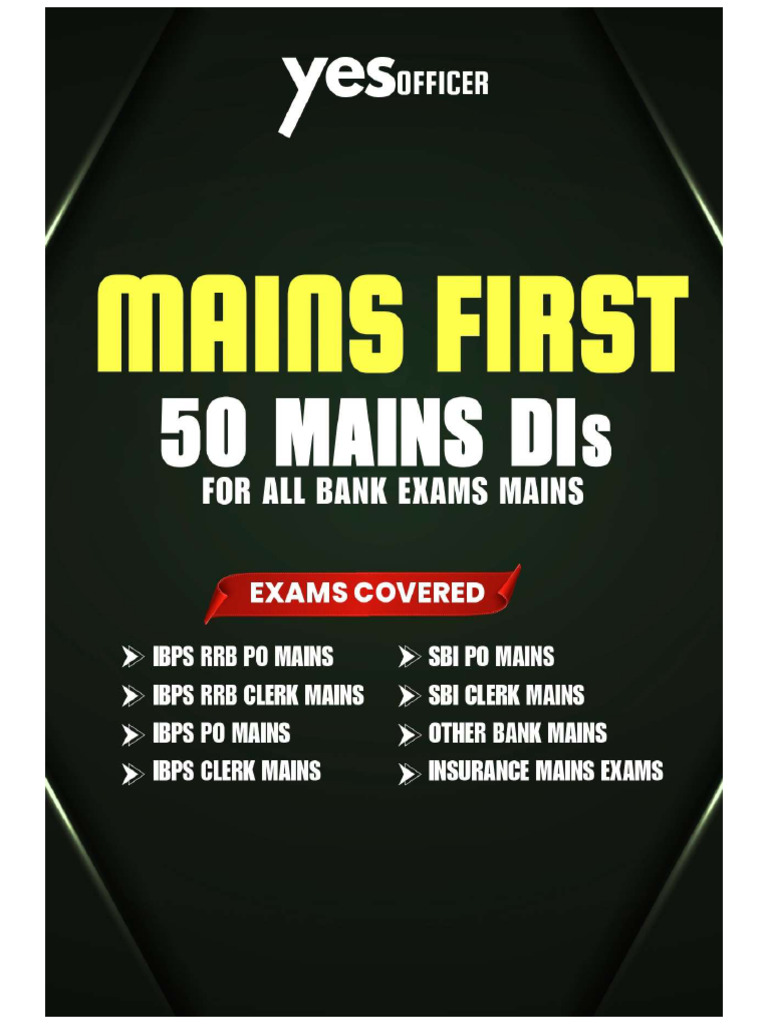 Mains First (50 Mains DIs) Magazine Bjy Aashish Arora | PDF