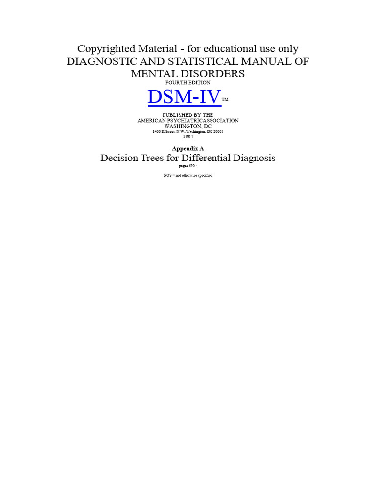 Decision Trees For Differential Diagnosis | PDF