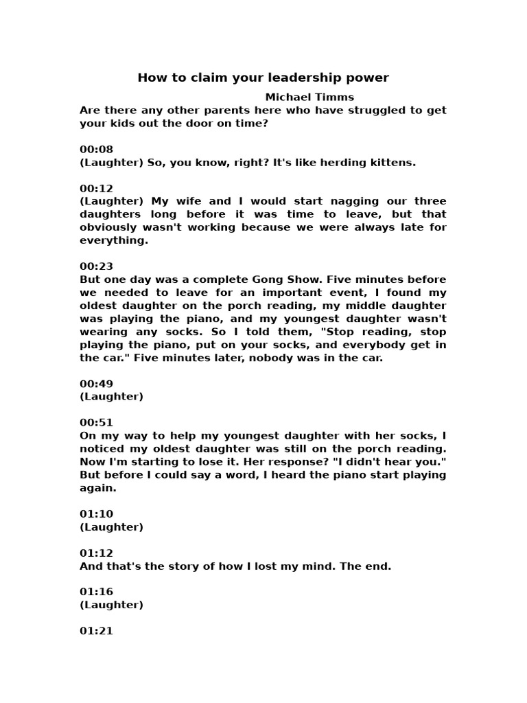 How To Claim Your Leadership Power | PDF