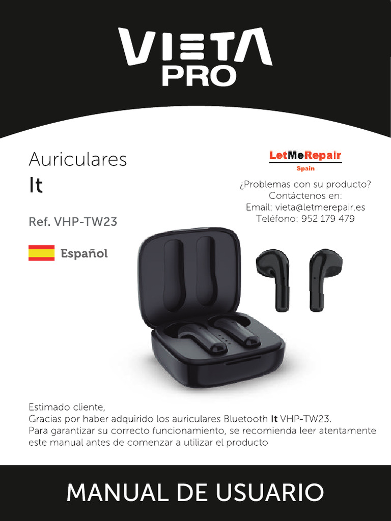 Vieta Pro True Wireless It Manual | PDF