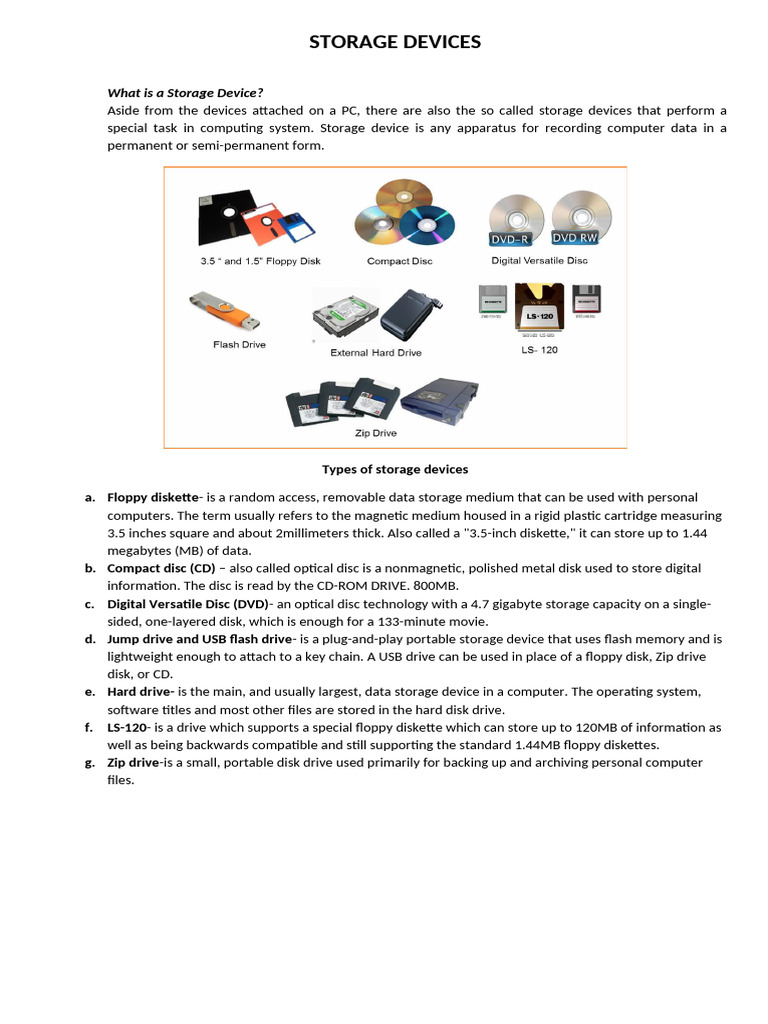STORAGE DEVICES | PDF STORAGE DEVICES | PDF