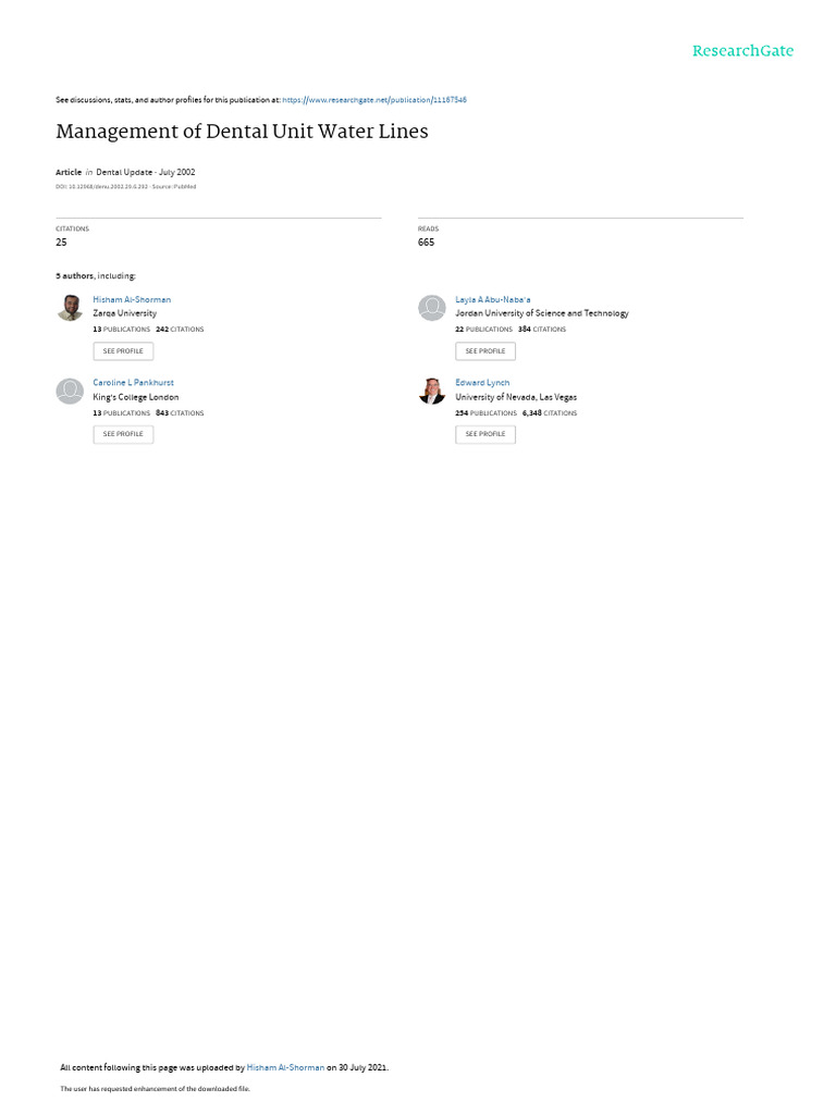 Al-Shorman ManagemenbtofDUWLs 2002 | PDF