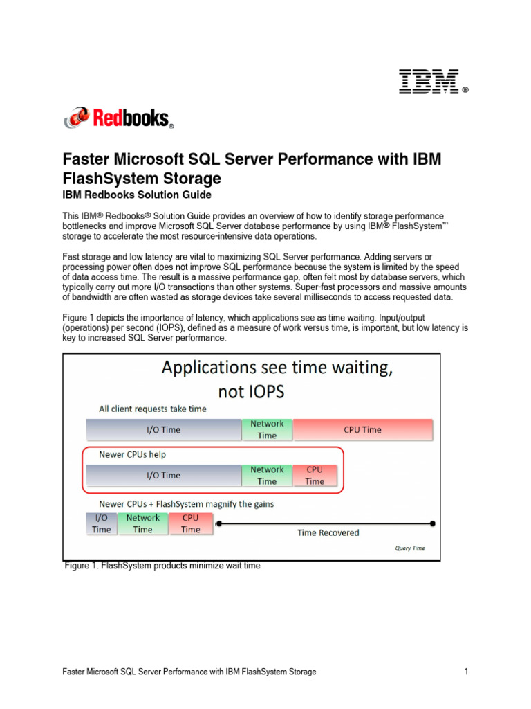 Faster Microsoft SQL Server Performance With IBM FlashSystem Storage ...