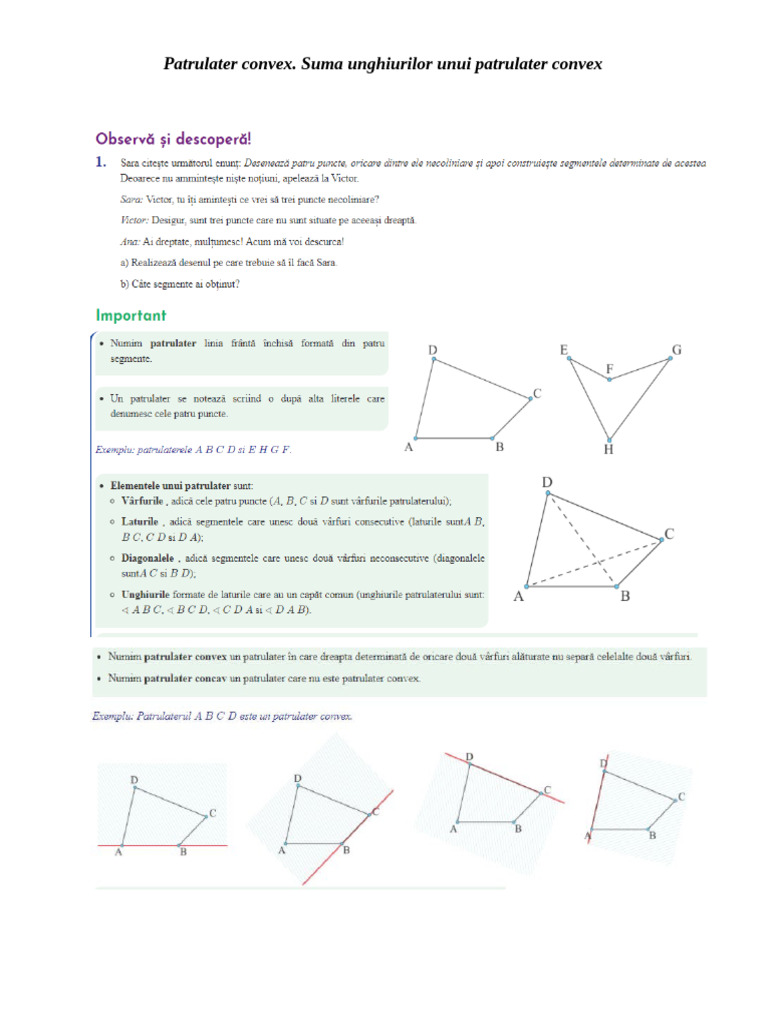 Patrulater Convex - Lectie | PDF