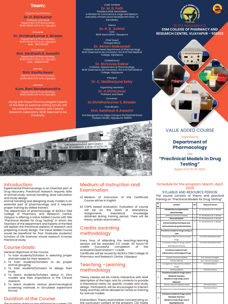 Preclinical Models in Drug Testing Brochure Visual | PDF