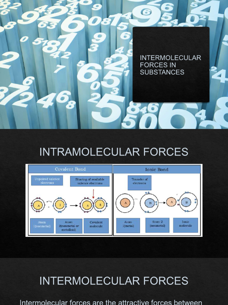 Intermolecular Forces in Substances | PDF