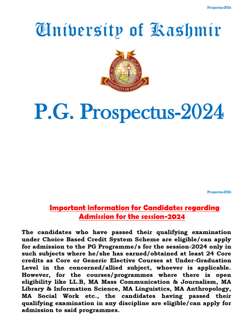 Prospectus 2024 | PDF