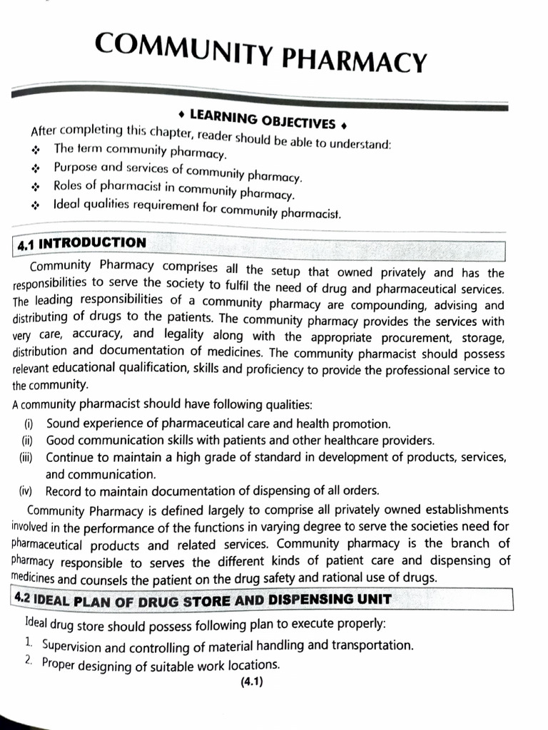 Unit - 2 Community Pharmacy Management | PDF