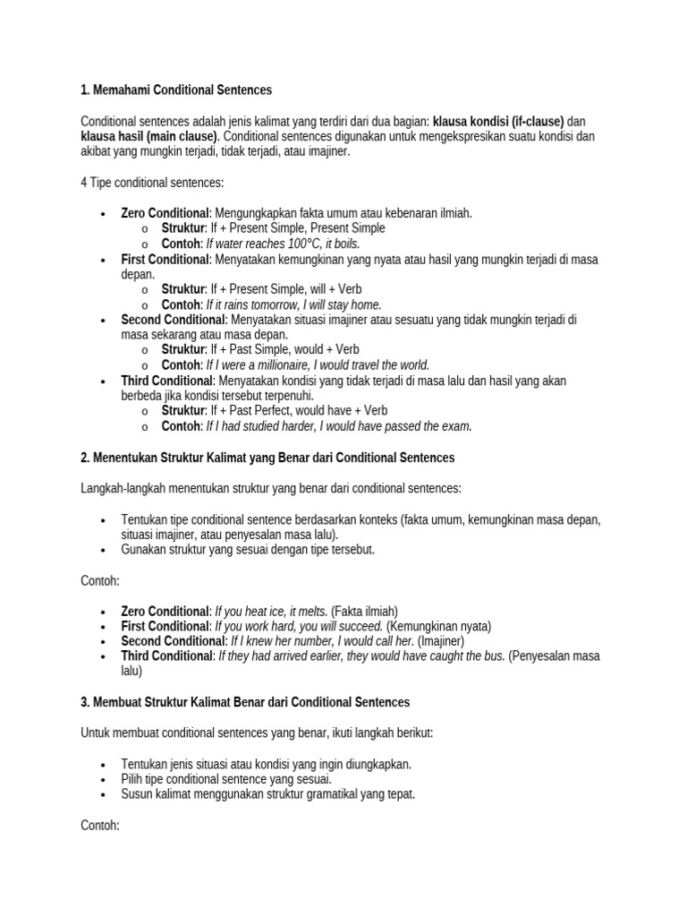 Conditional Sentences | PDF