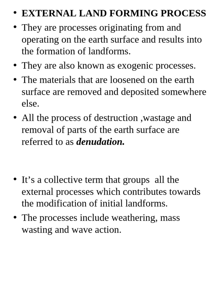 External Land Forming Process | PDF