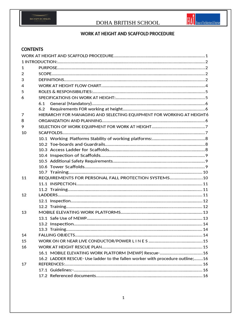 DBS Work at Height Procedure - Revised-16.05.2016 (1) (Repaired) | PDF