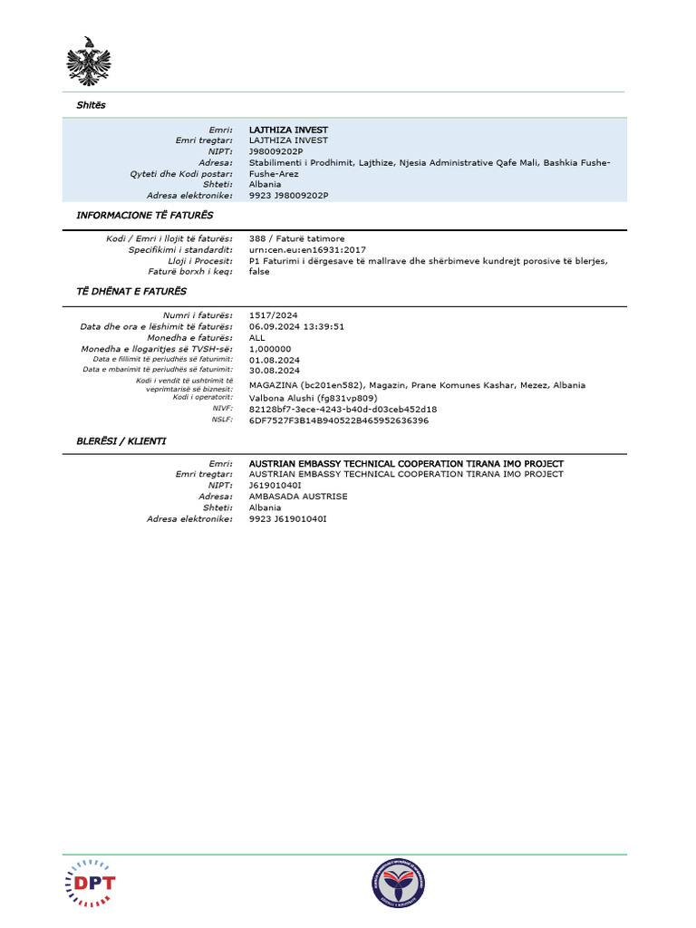 Austrian Embassy Technical Cooperation Tirana Imo Project | PDF