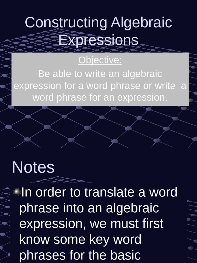 Constructing Expressions | PDF