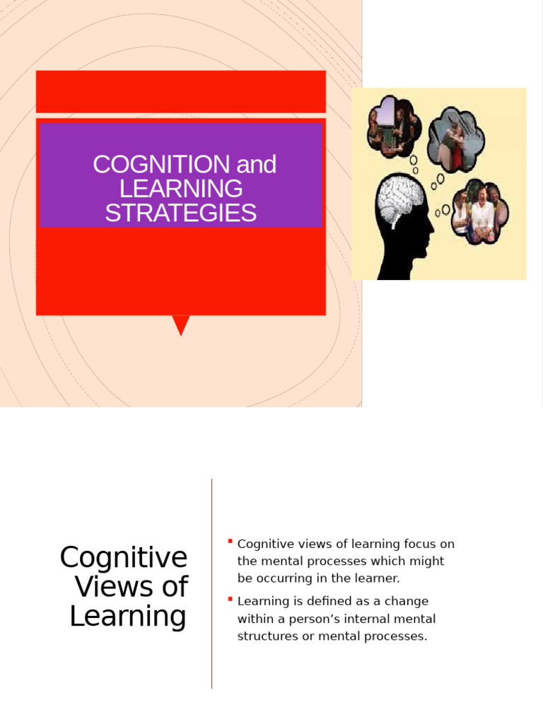 Topic 8 Cognition and Learning Strategies | PDF
