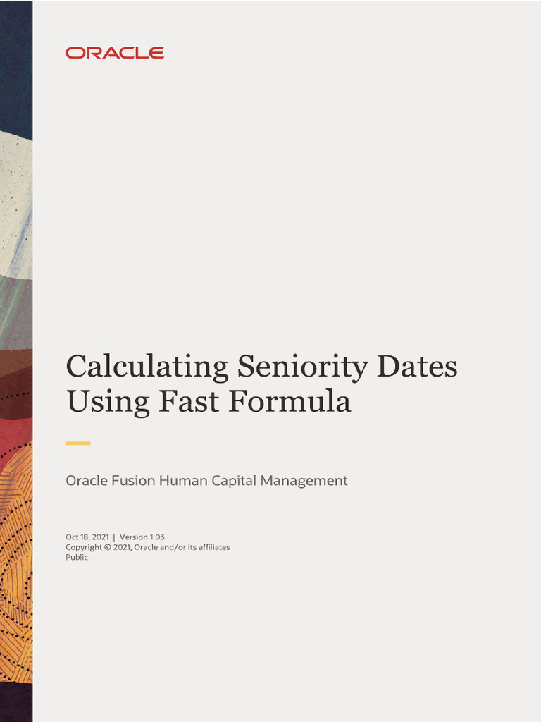 Seniorty Date Adjustment | PDF