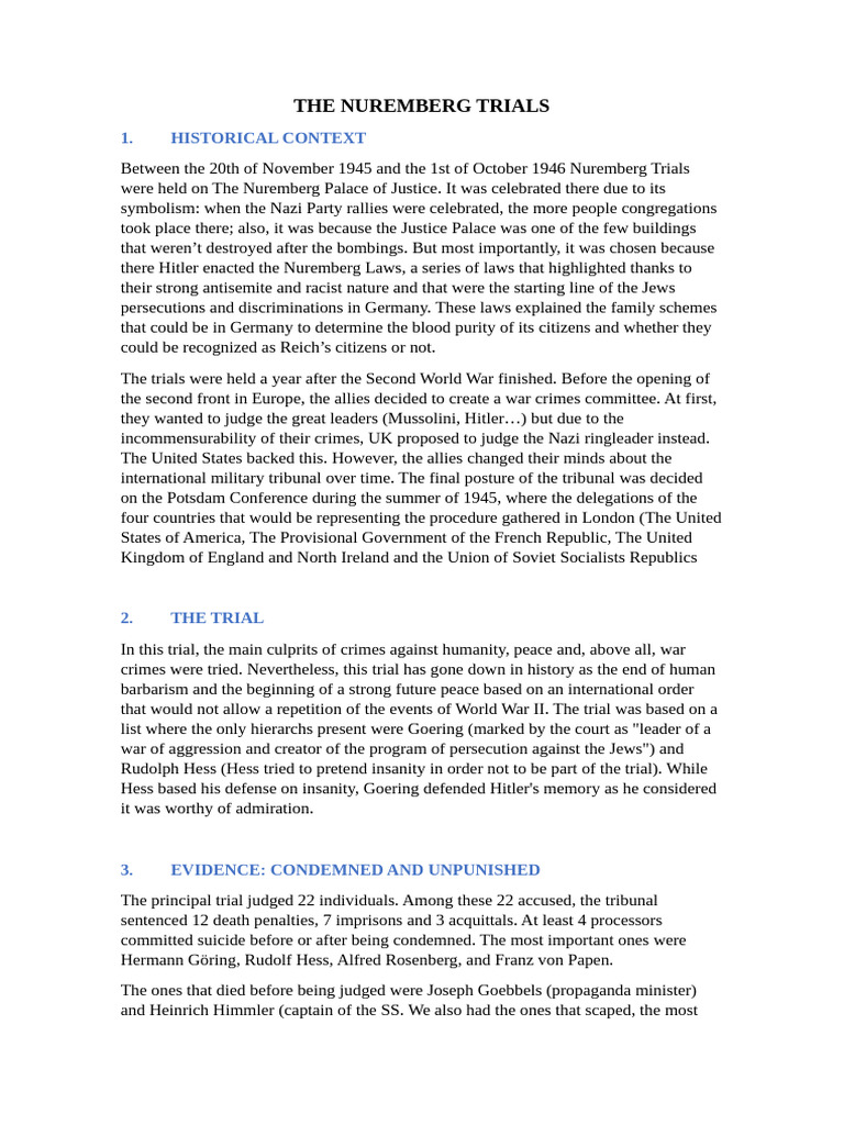 1-Nuremberg Trials | PDF