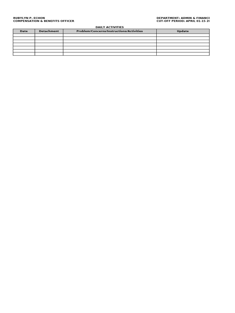 Sample Accomplishment Report | PDF
