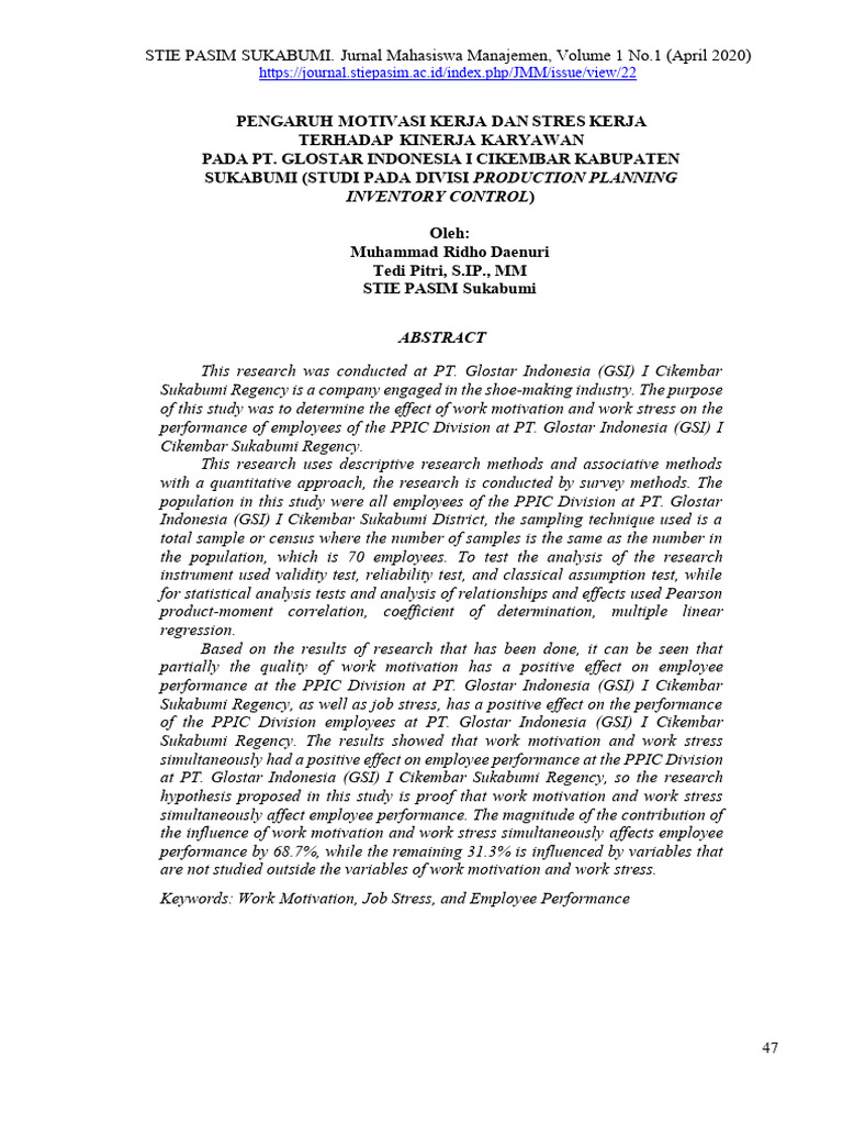 Muhammad Ridho Daenuri Manajemen 2020 Fix | PDF