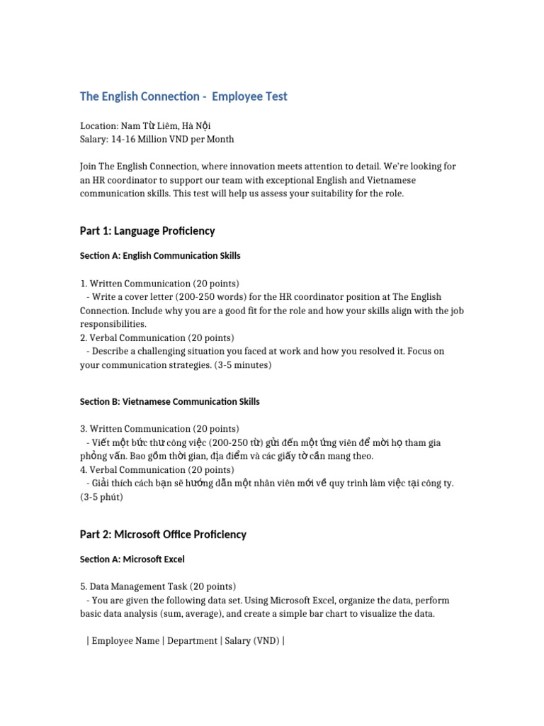 Employee Test | PDF